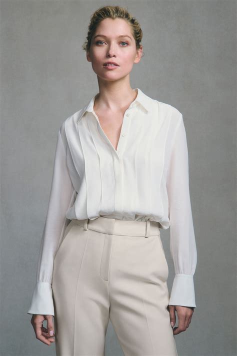 Aria Blouse Ivory Silk Welcome To The Fold Ltd