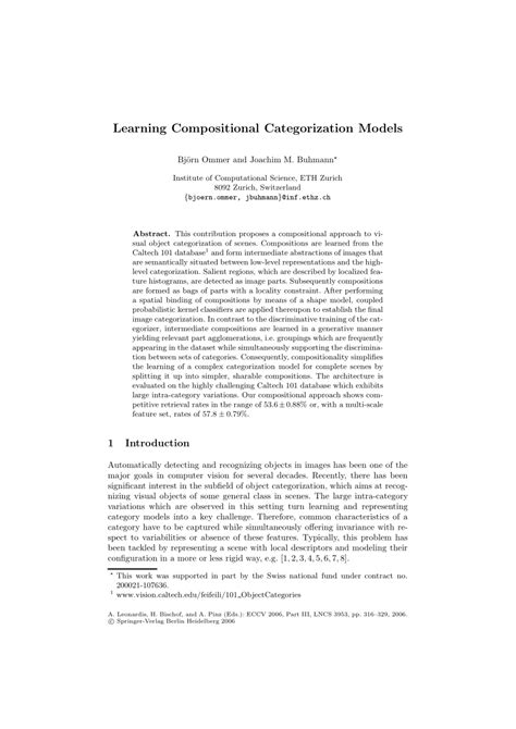 Pdf Learning Compositional Categorization Models