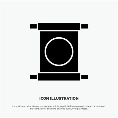 Scroll Letter China Chinese Solid Black Glyph Icon 19171393 Vector Art