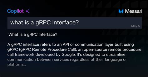 Defining Grpc Interfaces Messari