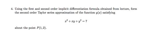 Solved 4 Using The First And Second Order Implicit