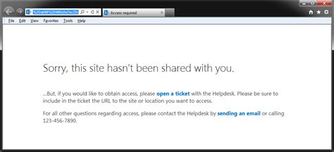 Als Tech Tips Sharepoint 2013 How To Create A Custom Access Denied Page