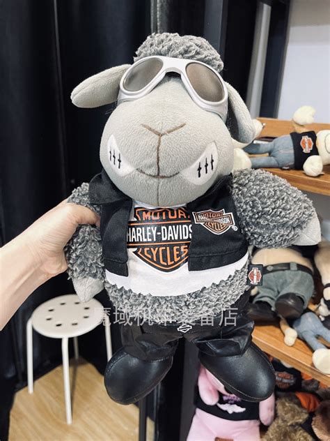 22617魔域机车美国哈雷机车公仔后座玩偶小羊小驴 魔域机车装备店