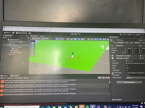 Why Do I Keep Getting This Runtime Error Runity3d