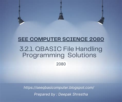 Python Programming Solutions And Slc See Computer Science Questions Solved Along With Qbasic