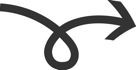 Dark Pointer Arrow Illustration A Round And Curved Direction Arrow A