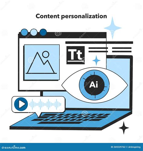 Neural Network Development Trend In Content Personalization Stock Vector Illustration Of