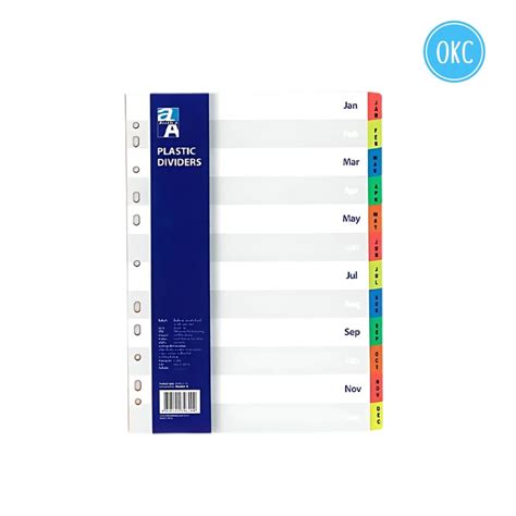 อินเด็กพลาสติก รายเดือน 12 เดือน Double A รุ่น Jan Dec Da 12 หยัก Shopee Thailand