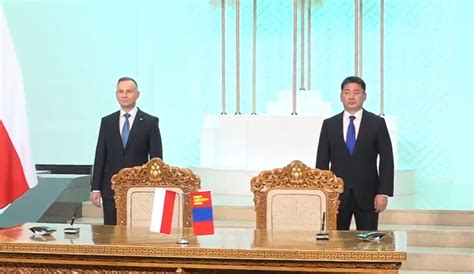 Ерөнхийлөгч У Хүрэлсүх Польш Улсын Ерөнхийлөгч Анджей Дуда нар харилцаа хамтын ажиллагааны