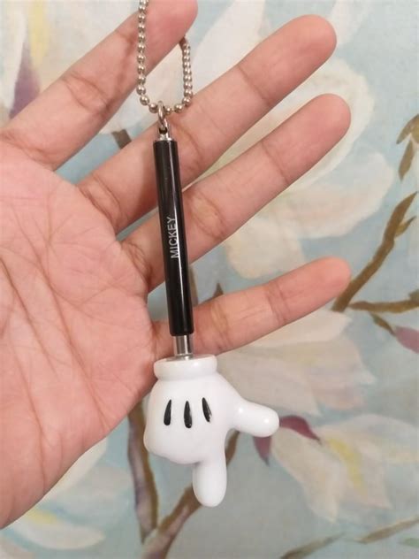 Disney Mickey Mouse Hand 15 Cm Pointer Stick Metal Stick Keychain Collectible Hobbies And Toys