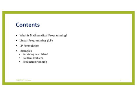 Solution Operations Research Lecture 214 Linear Programming Formulation With Examples