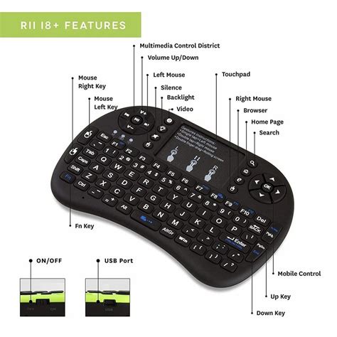 Mini Keyboard With Touchpad Mouse Wireless छोटे कंप्यूटर का कीबोर्ड The Hobby Shop