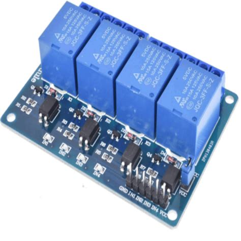 4 Channel Isolated 5V 10A Relay Module Opto Coupler For Arduino PIC AVR DSP ARM Robo Bazar