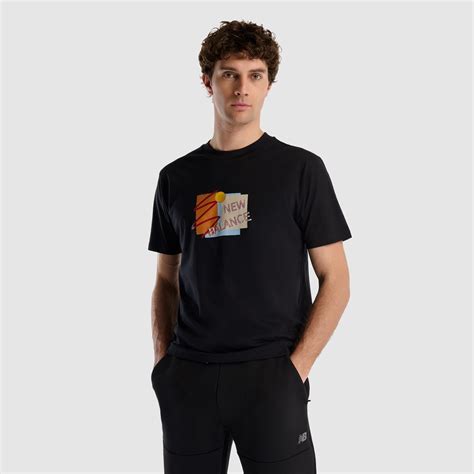 New Balance Erkek Siyah T Shirt