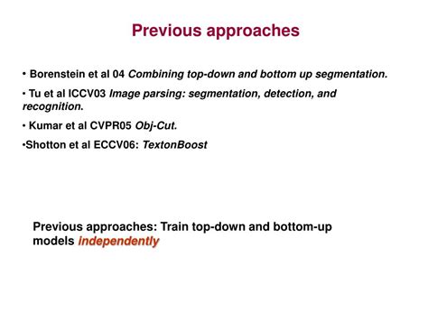 Ppt Learning To Combine Bottom Up And Top Down Segmentation Powerpoint Presentation Id 4001323