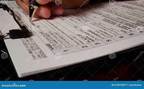 10 Photo Hispanic Male Filling Out Writing Application Social Security Card Form Stock Image