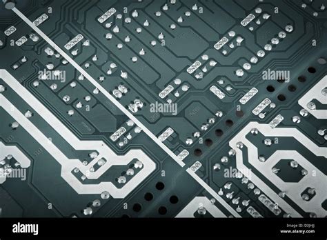 Circuit Board From The Computer Closeup Stock Photo Alamy