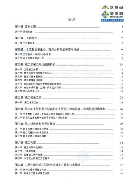 框剪结构综合广场项目公寓室内装修工程施工组织设计 居住建筑施工组织设计 土木在线