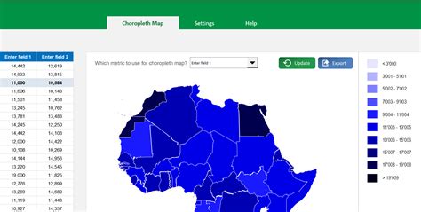 Africa Choropleth Map Excel Template Excel Wonders Amazing Excel Templates