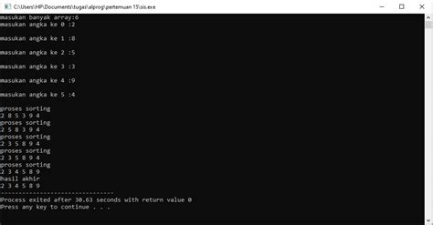Contoh Program Algoritma Insertion Sort C Beserta Penjelasan