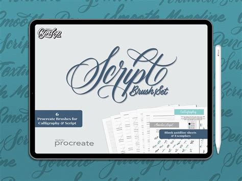 Script Lettering Brush Pack Procreate Brushes