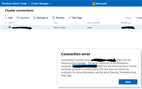 Cannot Manage Cluster Via Wac With Secure Winrm Microsoft Community Hub
