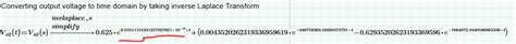 Solved Unable To Plot Inverse Laplace Transform Waveform Ptc Community