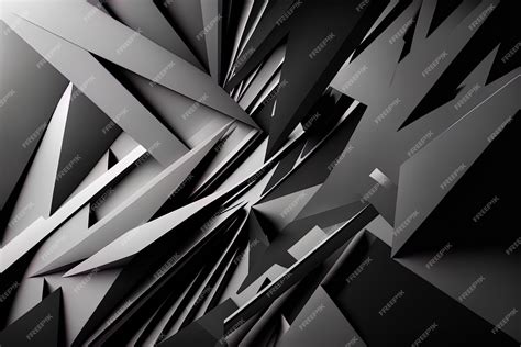 Premium Ai Image Interlocking Triangles On A Moving Monochrome Backdrop In Three Dimensions