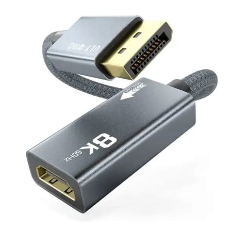 8k60hz Displayport به آداپتور Hdmi ، یک جهته Dp 14a به Hdmi 21 کابل