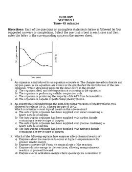 AP Biology Unit Test Cellular Energetics By Science Short Stop
