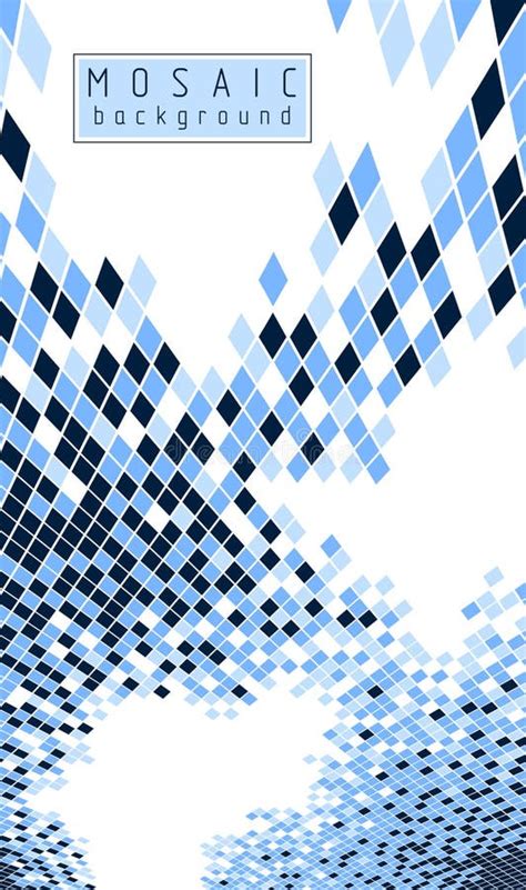 Abstract Mosaic Square Tiles Art Illustration Vector Artistic Design