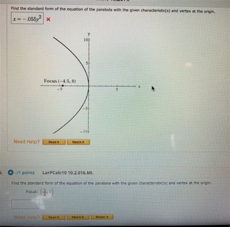The Standard Form Equation Of A Parabola Tessshebaylo