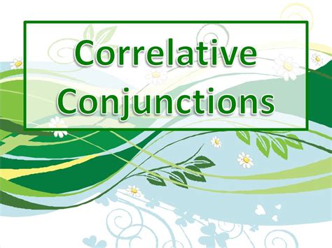 Correlative Conjunctions