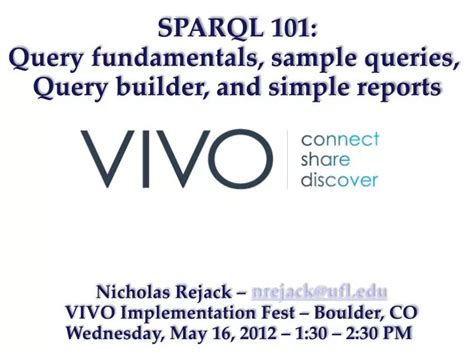 ppt sparql 101 query fundamentals sample queries query builder and simple reports