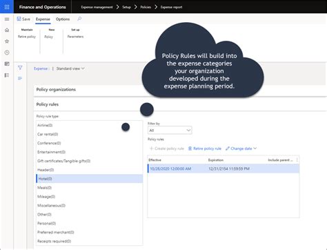 Expense Management Using Policies In Microsoft Dynamics 365 Dynamics Communities