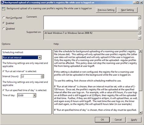 Group Policy Setting Of The Week 17 â€ Background Upload Of A Roaming User Profileâ€™s Registry