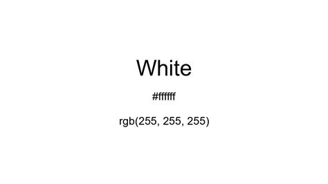 White Color Hex And RGB Values CSSColors