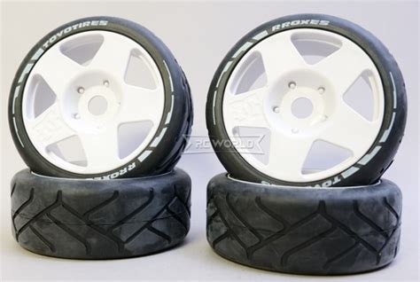 Rc 1 8 Wheels And Tires Street Tread 4pc Black