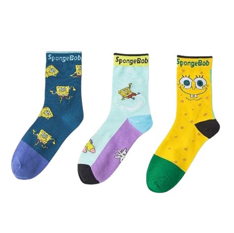 Ladies Spongebob Socks 3 Pack