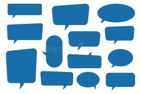 Set Of Speech Bubbles Speak Bubble Text Cartoon Chatting Box Message