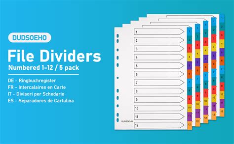 A Wide Colour Tabs Pack File Dividers Coloured Mylar Multi Colours Multipurpose Porous