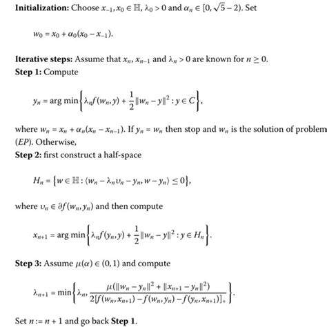Modified Subgradient Explicit Iterative Algorithm For Pseudomontone Ep Download Scientific Diagram