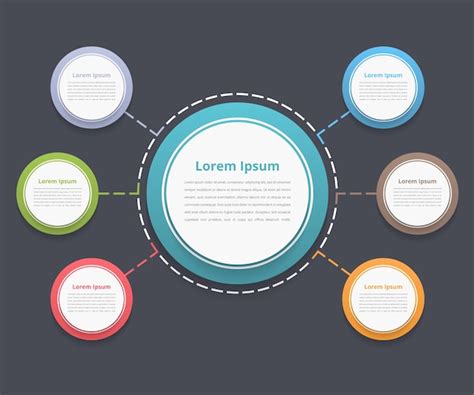 Premium Vector Circle Diagram With Six Elements