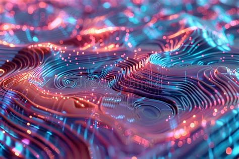 Abstract Digital Data Visualizations Artificial Intelligence Futuristic Technology Innovation