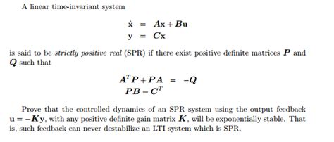 A Linear Time Invariant System X Ax Bu Y Cx