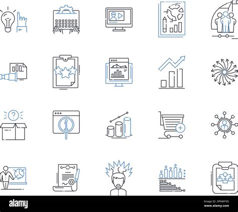 Blueprint And Map Line Icons Collection Cartography Navigation Design Surveying