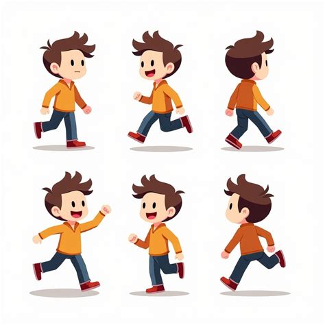 Chibi Male Character Sprite Sheet Stable Diffusion Online