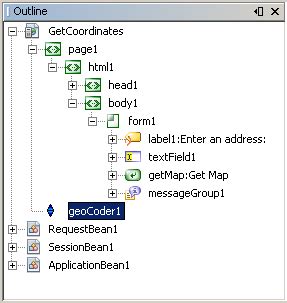 NetBeans Visual Web Pack Tutorials Using The Ajax Map Viewer Component