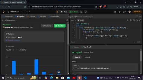 Rupayan Sen On Linkedin Hey Everyone Today I Solved 2 Problems From 2d Array In Leetcode And