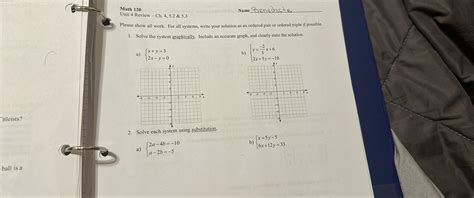 Solved Math 120unit 4 ﻿review ﻿ch 4 52 ﻿and 53name
